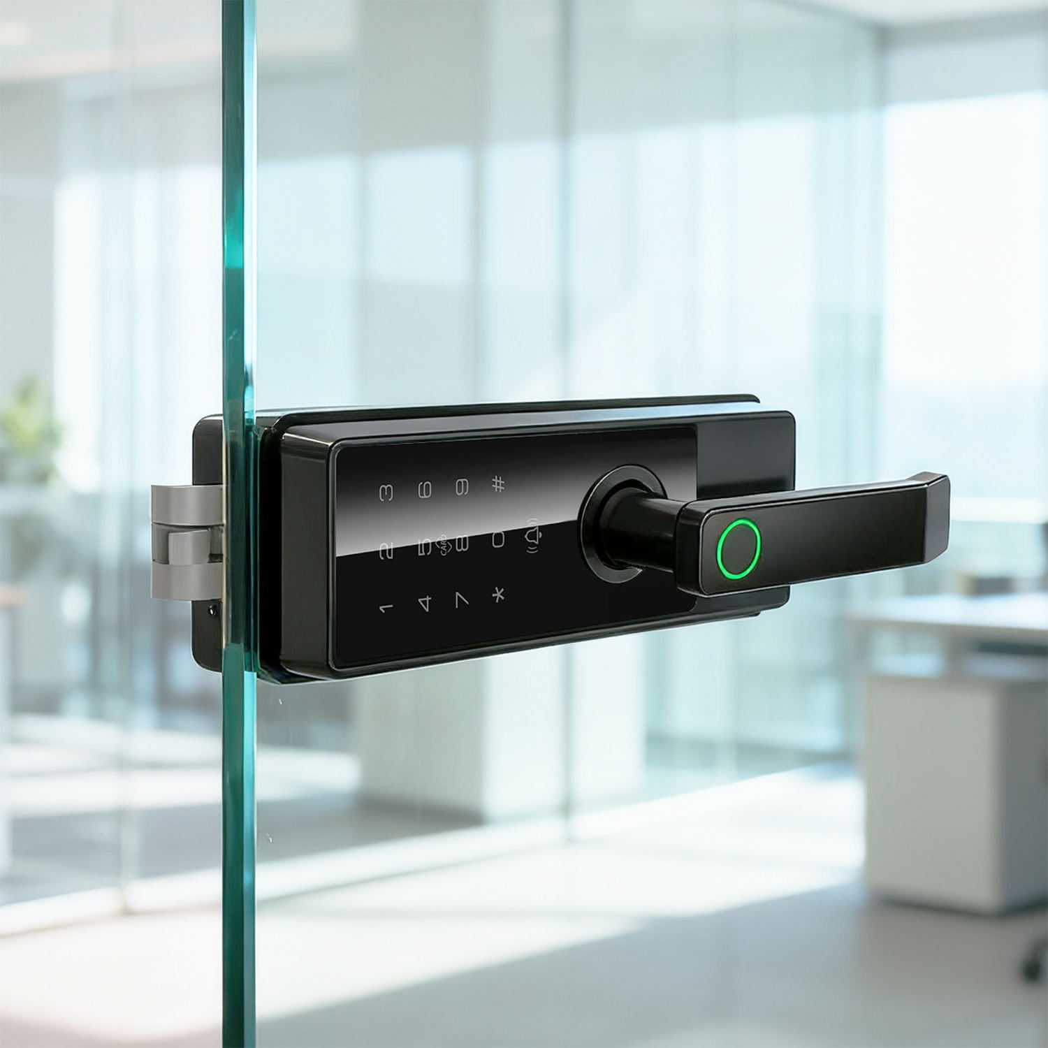 Smart Lock for Commercial Glass Door | Office & Partition Door Lock ...