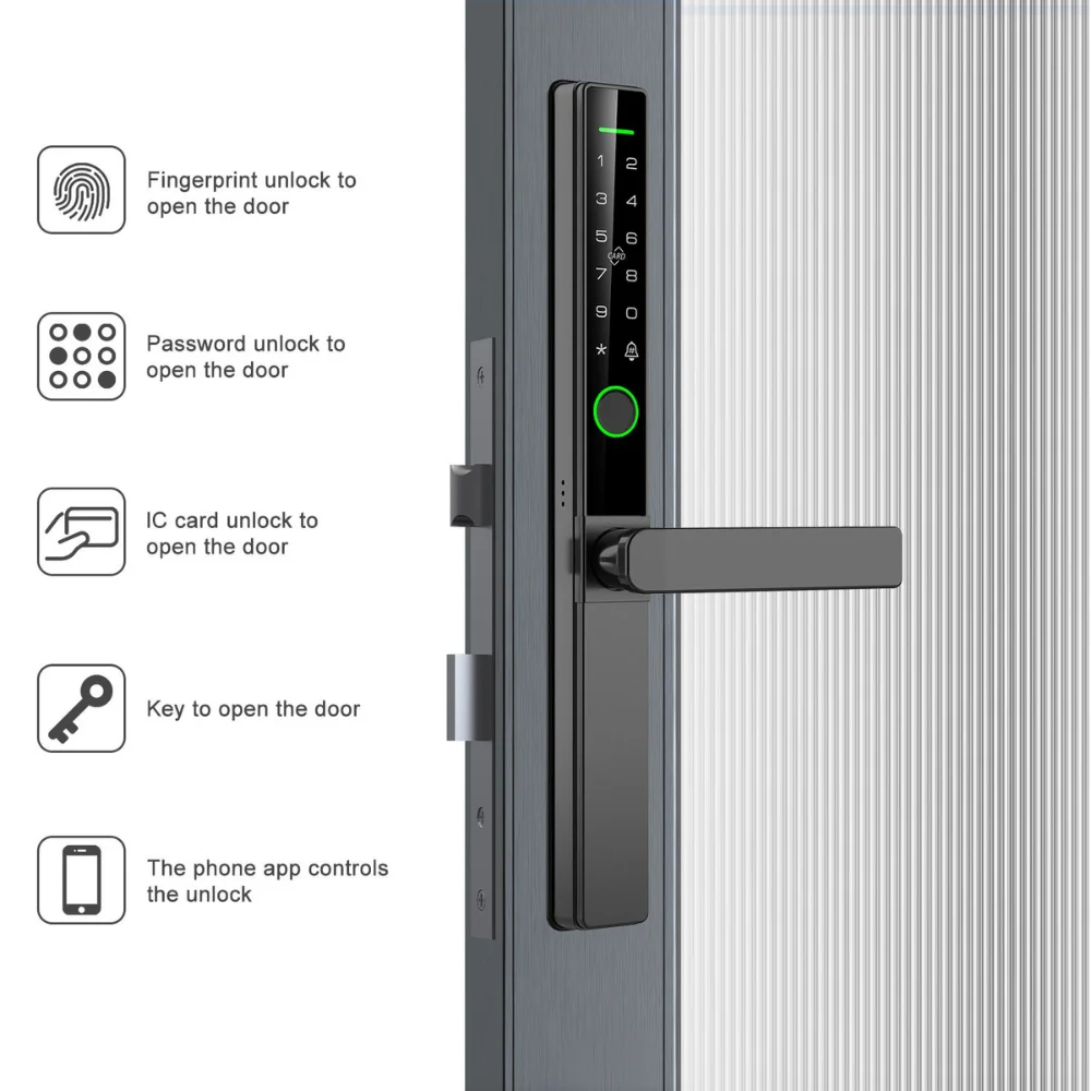 Slim Smart Lock for Aluminum & Narrow Frame Doors | LEROND